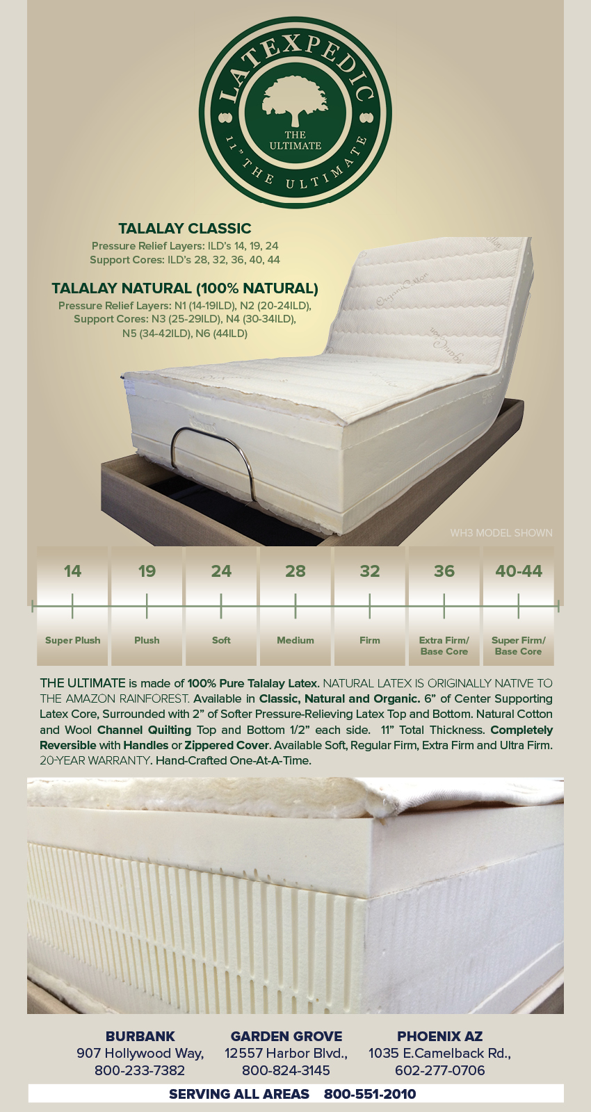 Phoenix adjustable bed latex mattresses PHOENIX